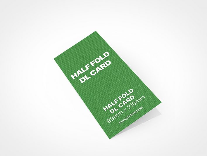 Showcase your design layout on this blank DL Card Mockup 4