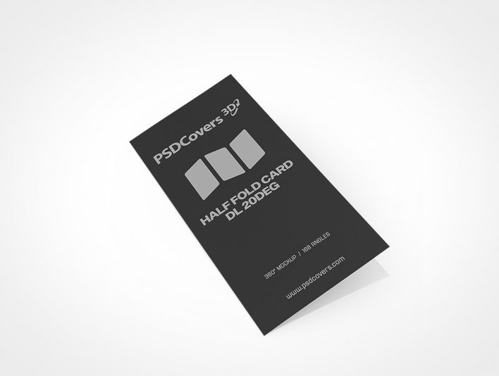 Showcase your design layout on this blank DL Card Mockup 4