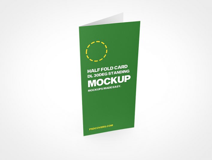 Render your design messaging on this blank DL Card Mockup 6