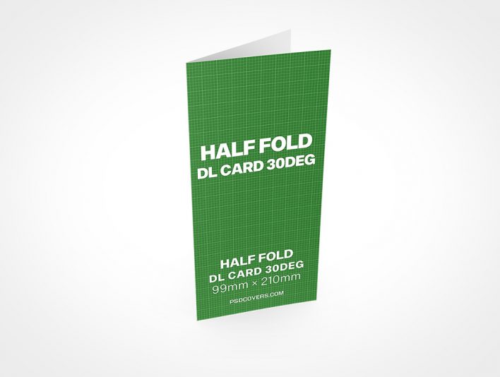 Render your design messaging on this blank DL Card Mockup 6