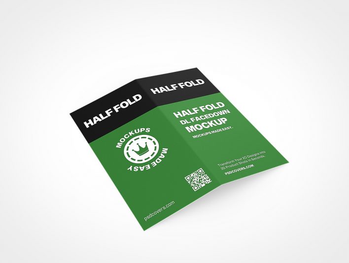 Review your panel designs on this blank DL Card Mockup 2