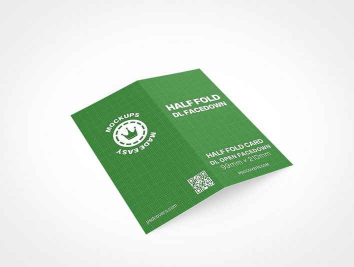 Review your panel designs on this blank DL Card Mockup 2