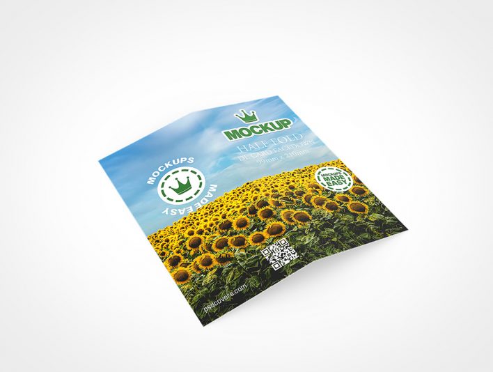 Review your panel designs on this blank DL Card Mockup 2