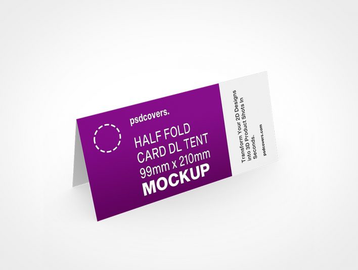 Render your designs on this white label DL Card Mockup 12