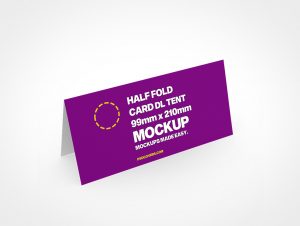 Render your designs on this white label DL Card Mockup 12