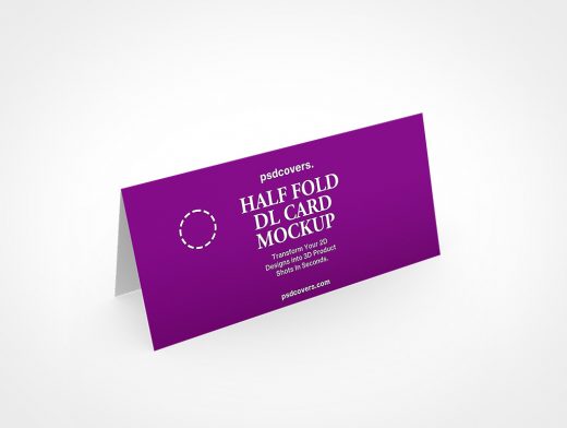 Render your designs on this white label DL Card Mockup 12