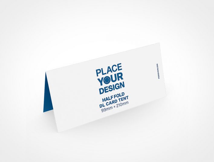 Render your designs on this white label DL Card Mockup 12