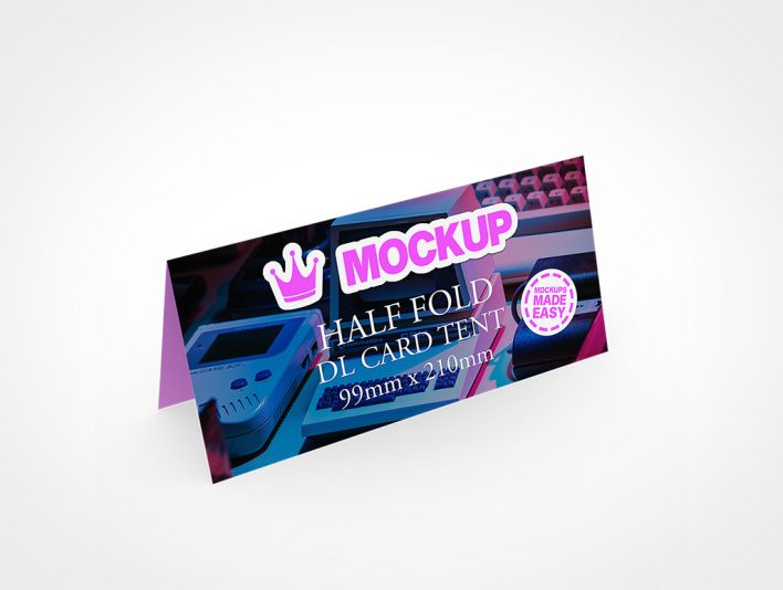Half Fold DL Card in Mockup Catalog • PSDCovers