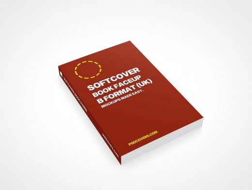 Market your cover layout on this blank B-Format Book Mockup 219