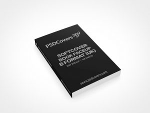 Market your cover layout on this blank B-Format Book Mockup 219