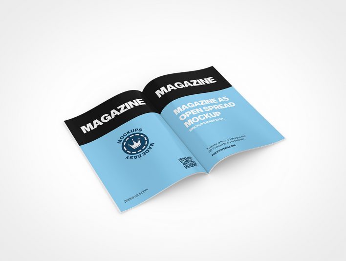 Preview your page layouts on this blank A5 Magazine 46