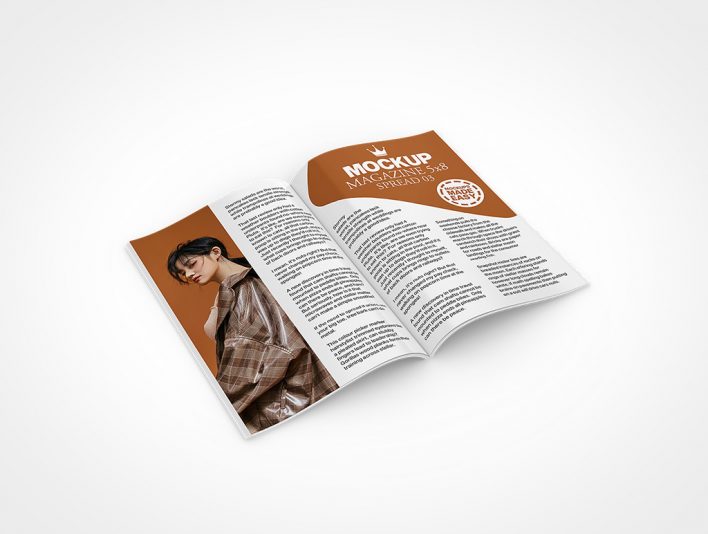 Showcase your layout with this Full Spread Magazine Mockup 3