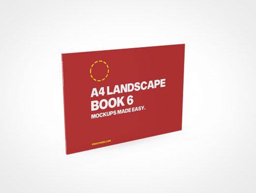 A4 Landscape Book 6 is a blank mockup for your cover designs