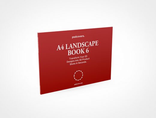 A4 Landscape Book 6 is a blank mockup for your cover designs