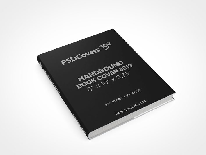 Hardbound Book Cover 3819 features your cover mockup faceup