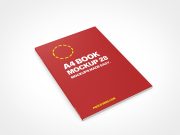 A4 Book Mockup 28 presents your cover design on a free book