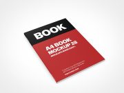 A4 Book Mockup 28 presents your cover design on a free book