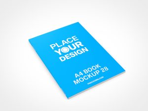 A4 Book Mockup 28 presents your cover design on a free book