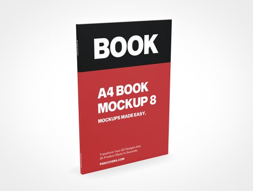 A4 Book Mockup 8 applies your book covers in seconds