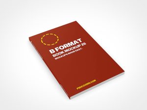 B-Format Book Mockup 28 is a blank white proxy for your designs
