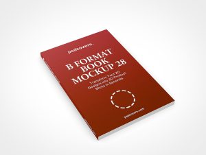B-Format Book Mockup 28 is a blank white proxy for your designs