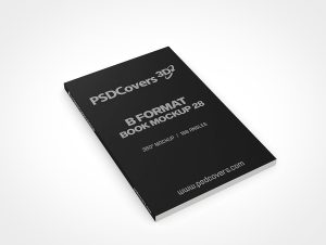 B-Format Book Mockup 28 is a blank white proxy for your designs