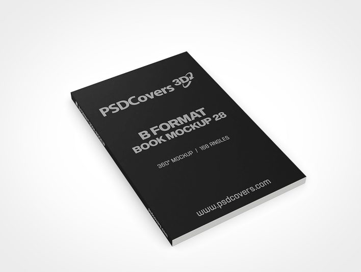 B-Format Book Mockup 28 is a blank white proxy for your designs