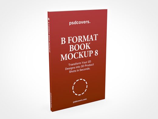 B Format Book Mockup 8 helps preview your designs in seconds
