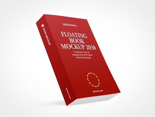 Floating Book Mockup 2038 applies your book covers in seconds