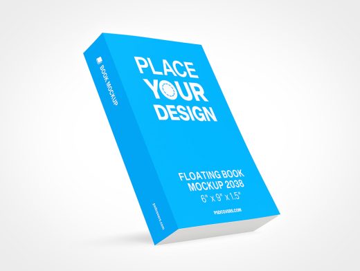 Floating Book Mockup 2038 applies your book covers in seconds
