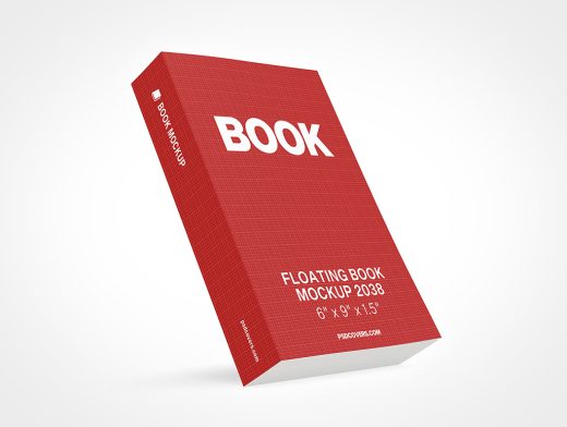 Floating Book Mockup 2038 applies your book covers in seconds