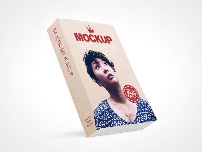 Floating Book Mockup 2038 applies your book covers in seconds