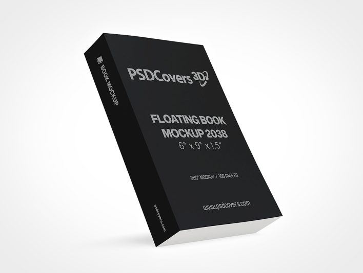 Floating Book Mockup 2038 applies your book covers in seconds