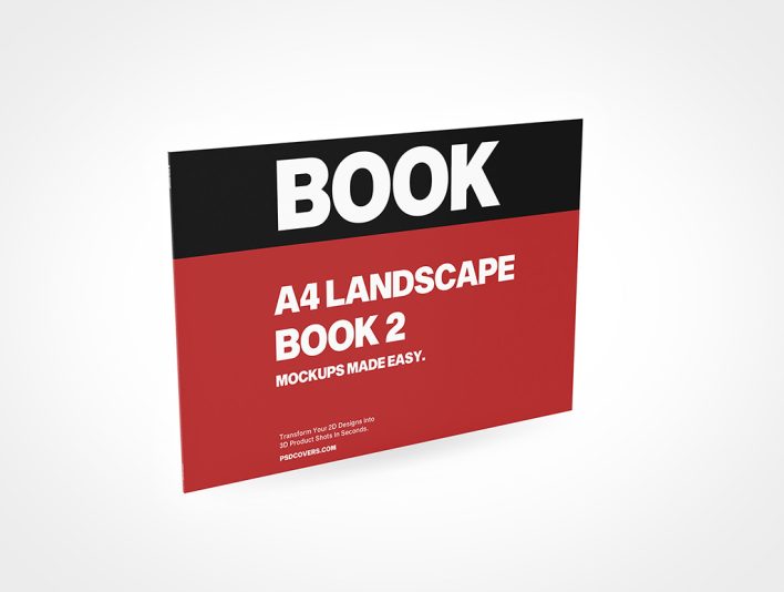 A4 Landscape Book 2 showcases your book covers in seconds