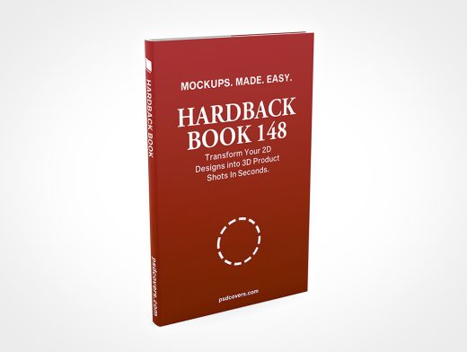 Hardback Book 148 mockup features your book cover design