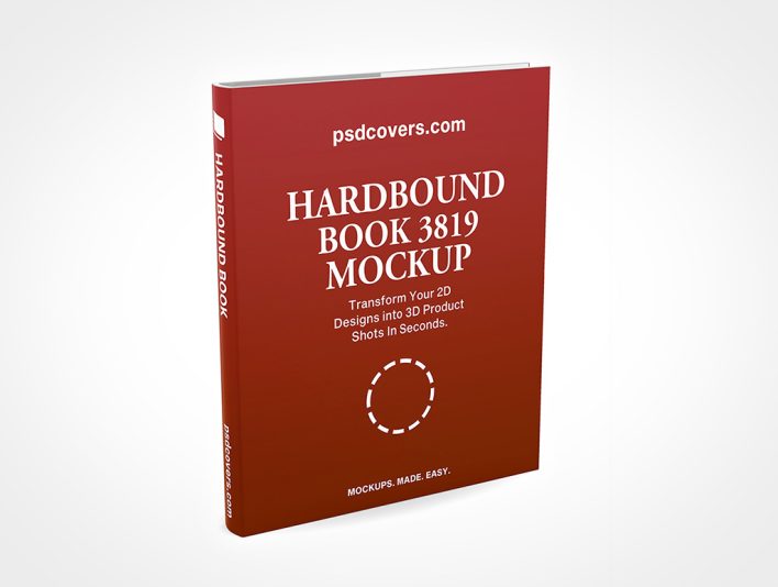 Hardback Book 3819 mockup features your book cover design
