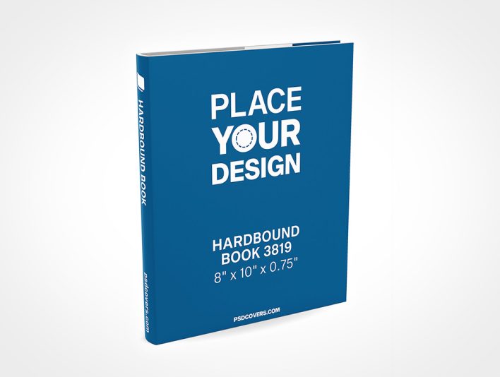 Hardback Book 3819 mockup features your book cover design